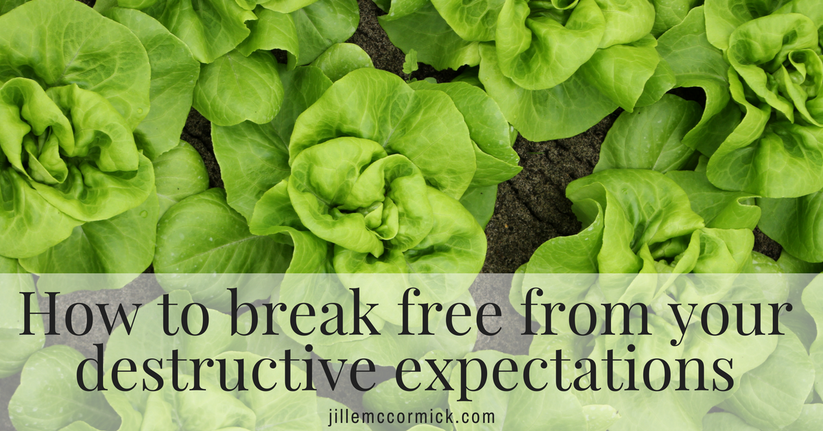 How to break free from our destructive expectations - jillemccormick.com